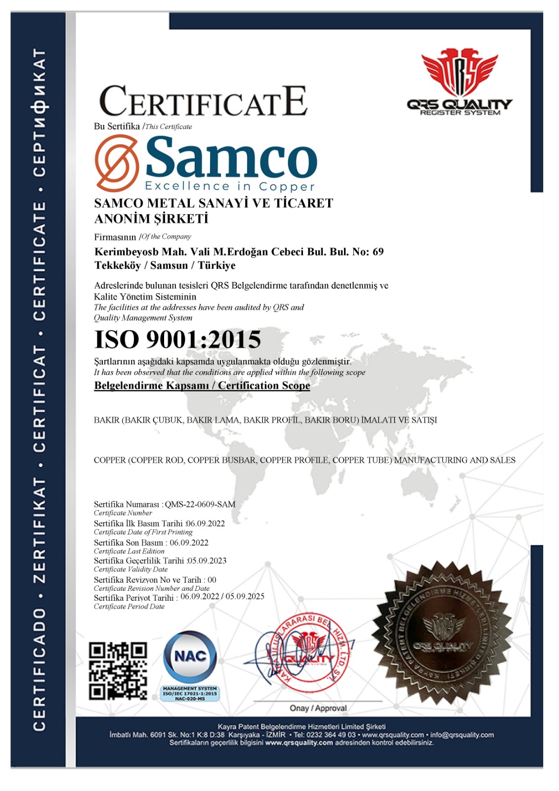 Hakkımızda - SAMCO Metal